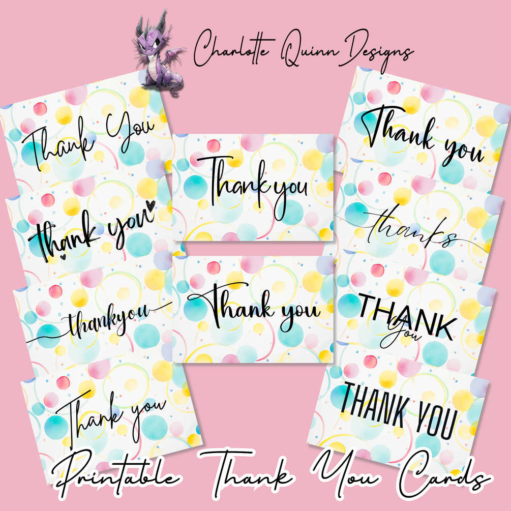 Printable Thank You Cards [520-2]
