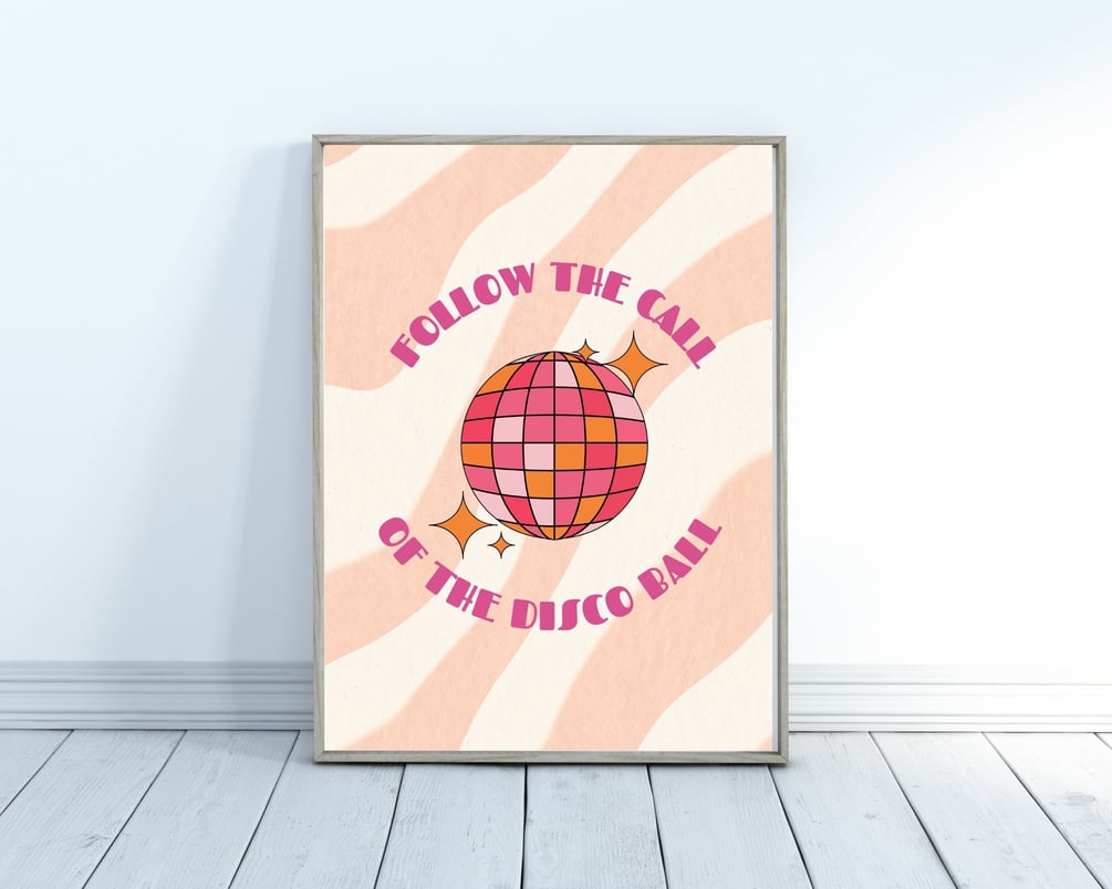 Disco Print, Groovy Print, Retro Groovy Print, Disco Ball Decor, Disco ...