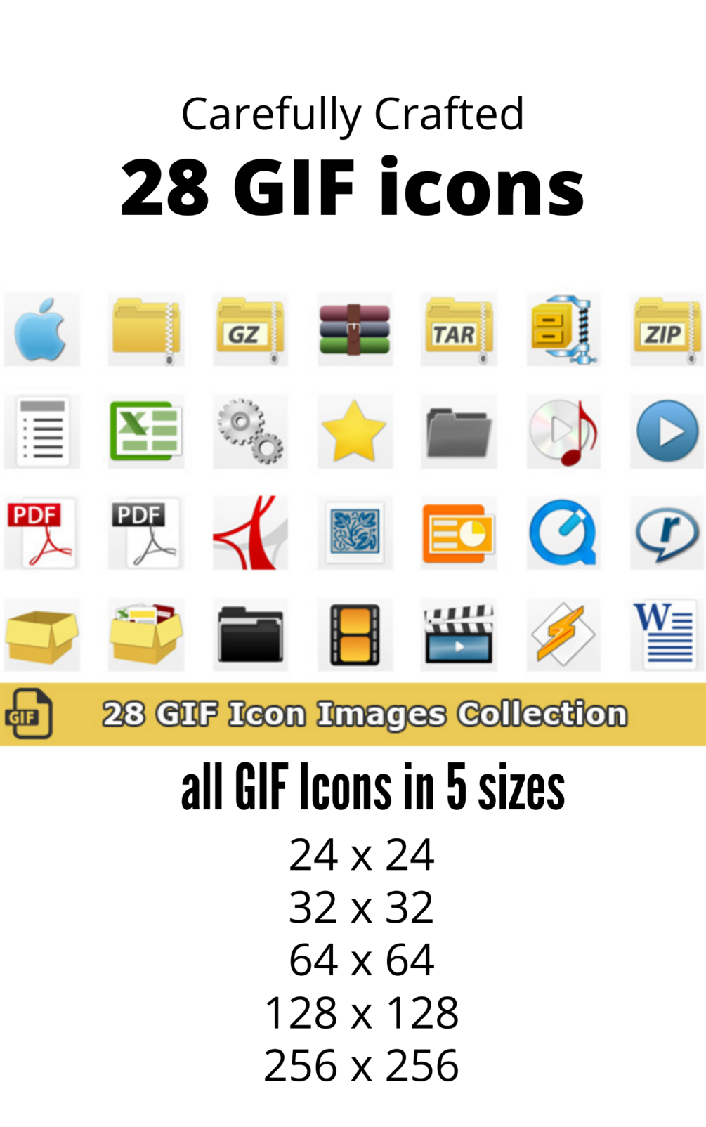 28 GIF icons