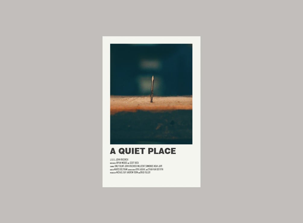 Minimalist A Quiet Place Poster Digital Copy