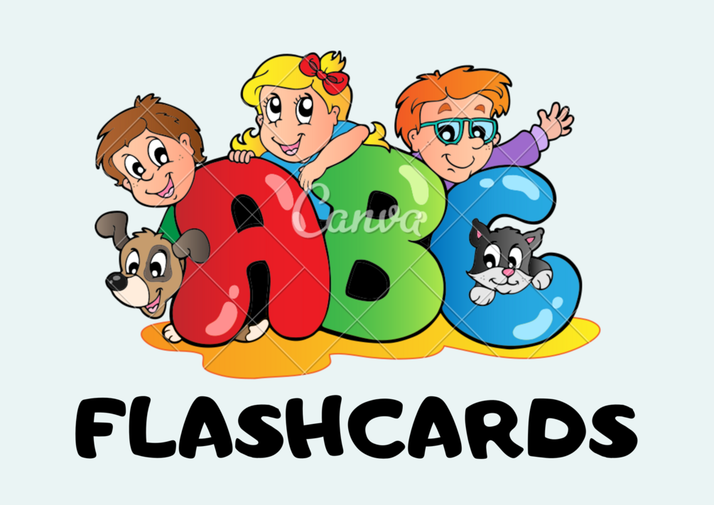 2n1 Colorful Illustrative Alphabet Letter Flashcard