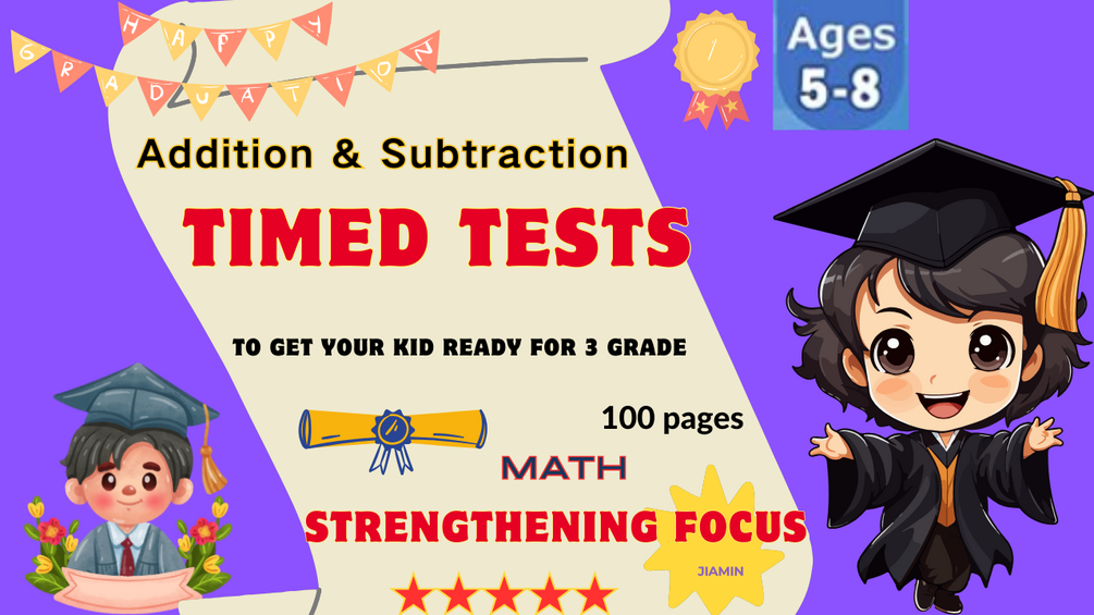 Math - 100 Days of Timed Tests: Addition and Subtraction: Grades K-2 ...