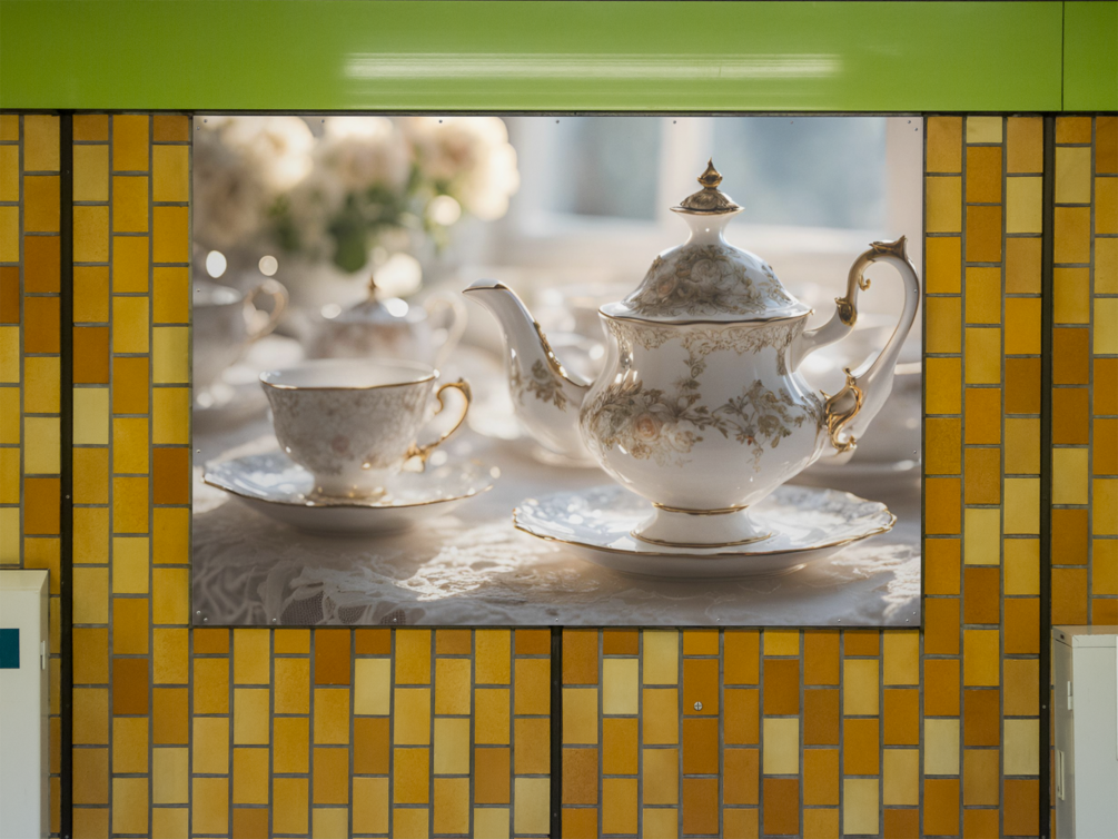 Tea Cup Print, Tea Cup Poster, Tea Wall Art, Kitchen Art Print, Bar ...