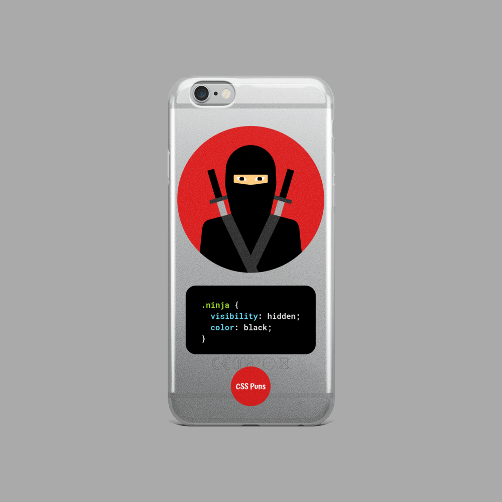 CSS Puns - Ninja - iPhone Case