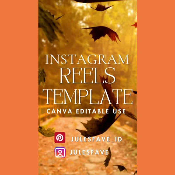 Autumn Theme of Instagram Reels Template - Canva Editable Use - 1080 x ...