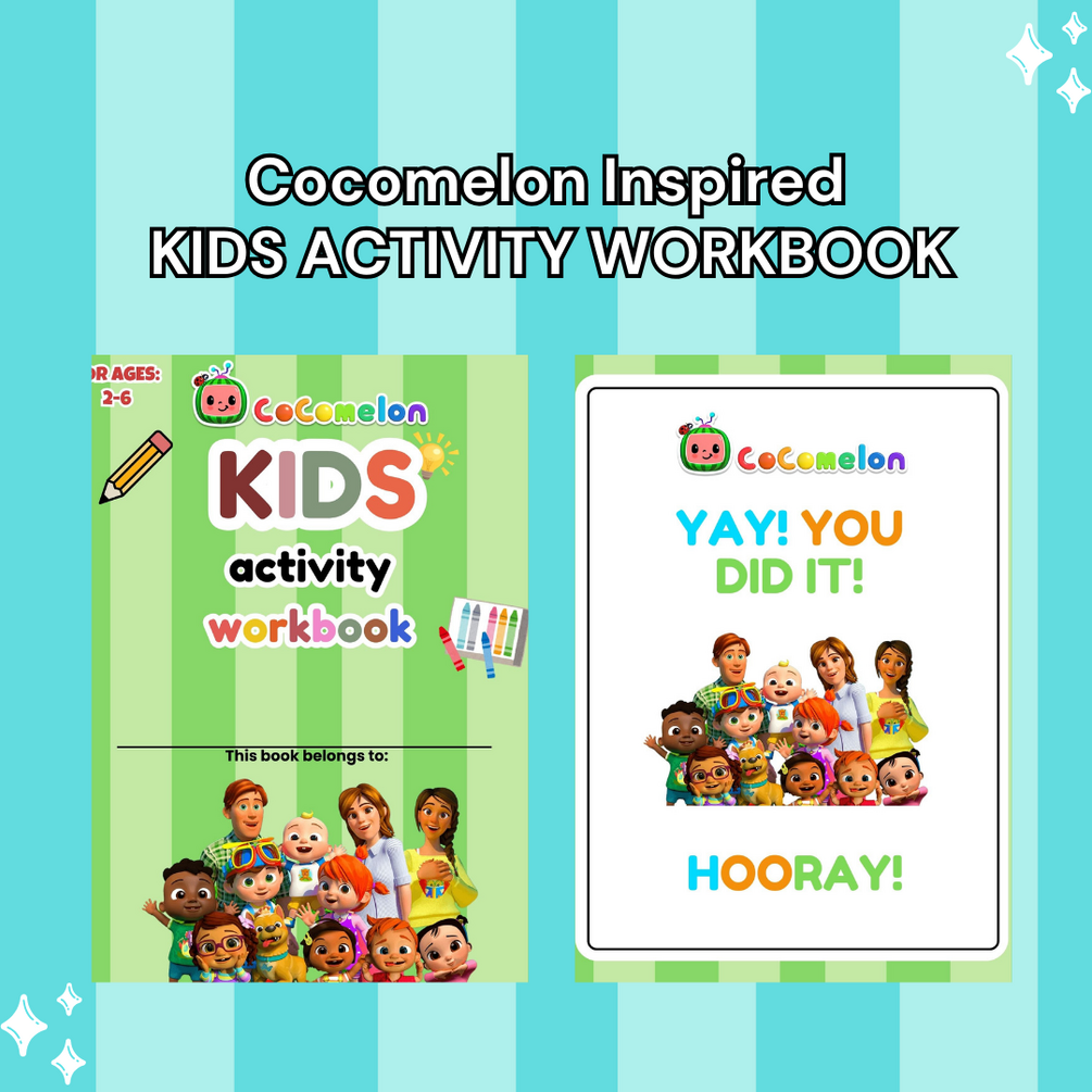 Cocomelon-Inspired Kids Activity Workbook | Printable PDF with Coloring ...