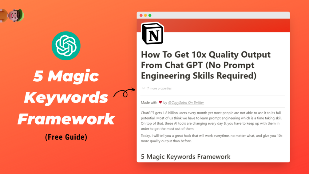 ChatGPT: 5 Magic Keywords Framework