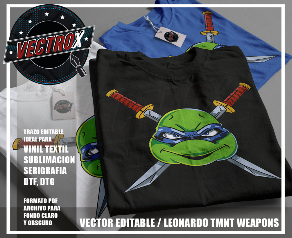 Vector Editable - Leonardo Tmnt Weapons