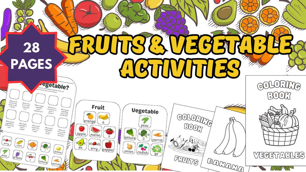 Fruits & Vegetables Activities and Coloring Book – Fun & Educational ...