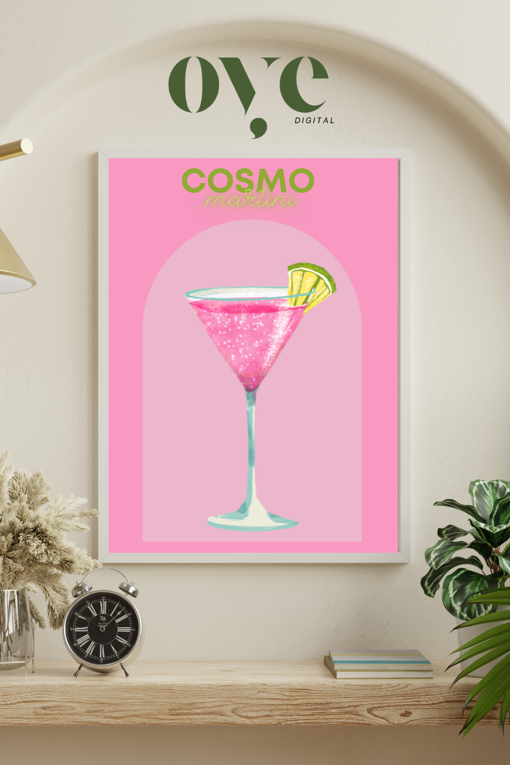Cosmo Martini Digital Poster Print – Cocktail Wall Art for Home Decor ...