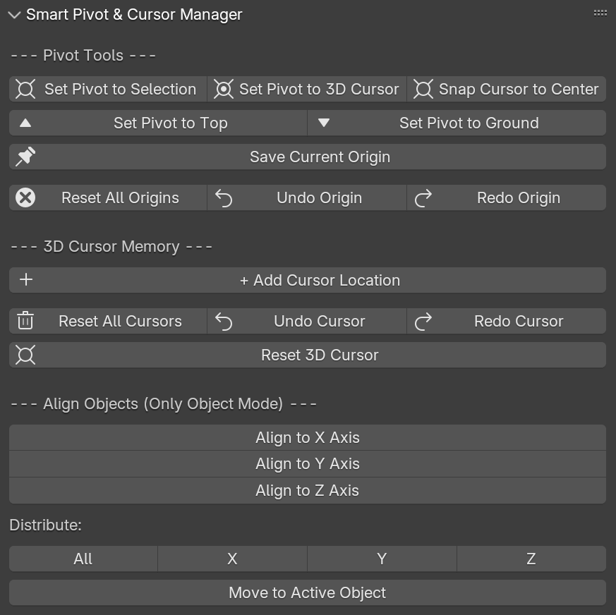 Smart Pivot & Cursor Manager Pro