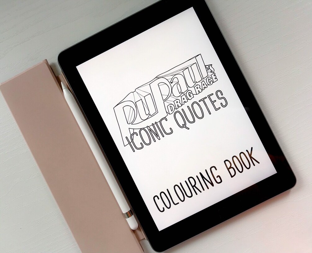 RuPaul's Drag Race: Iconic Quotes digital colouring book