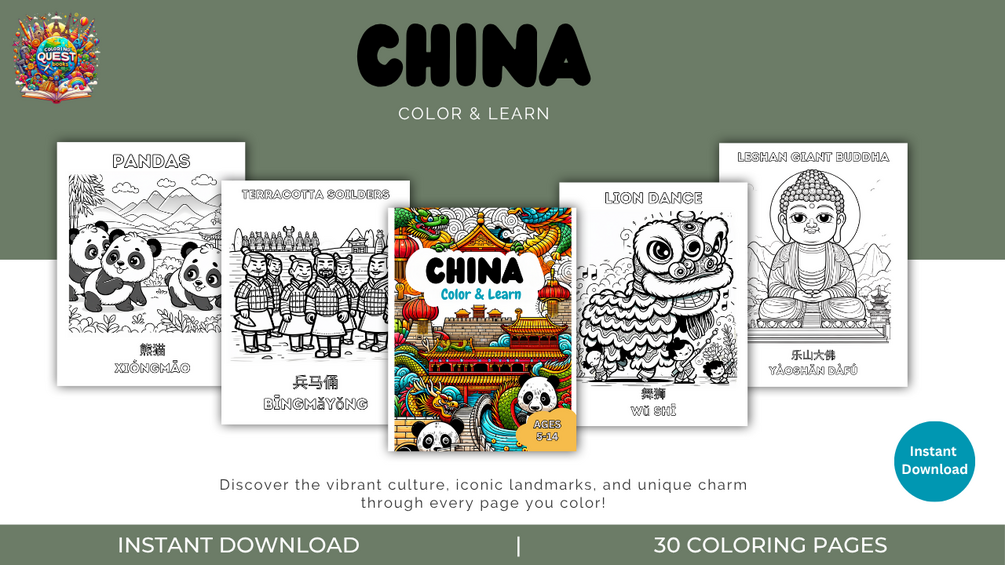 China: Color & Learn Activity Book