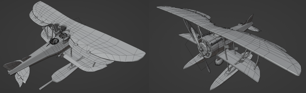 Stylized Rigged Plane 3D Model for Blender (Hand/Texture Painted ...