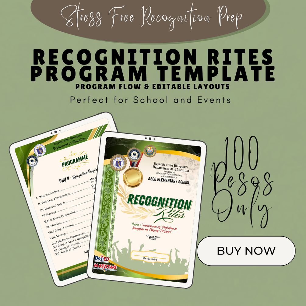 Recognition Rites Program Template | Program Flow & Editable Layouts