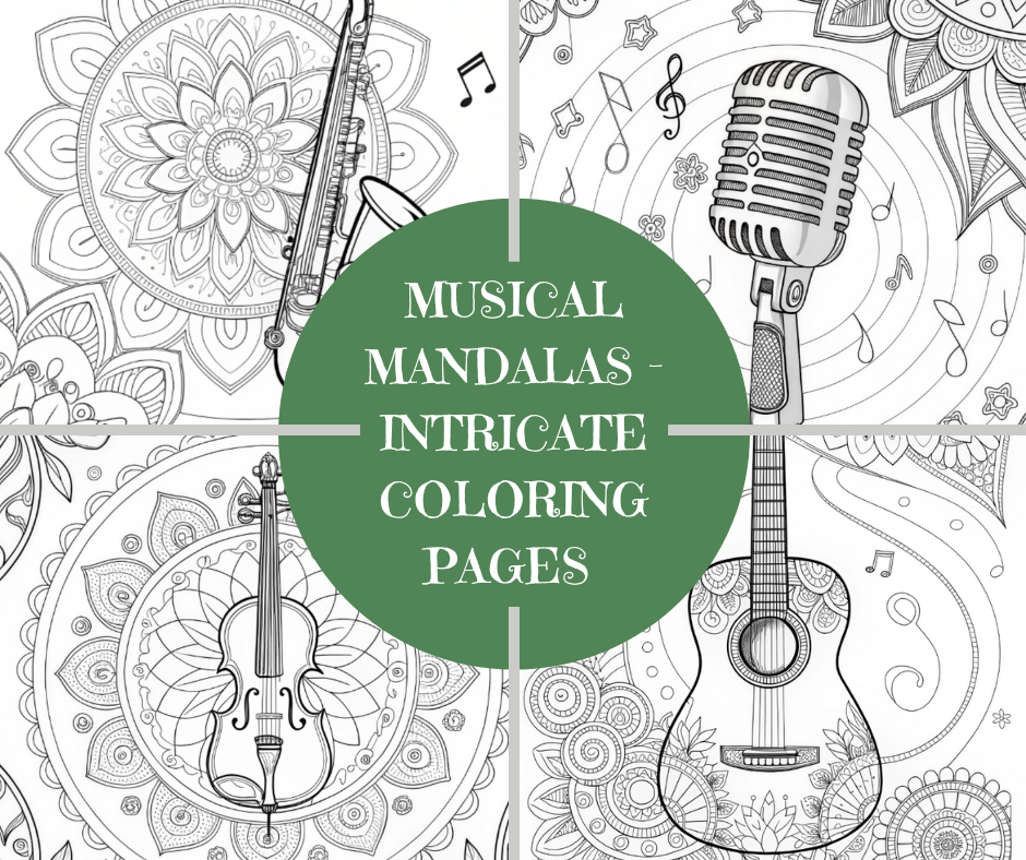 Musical Mandalas – Intricate Coloring Pages for Music Lovers