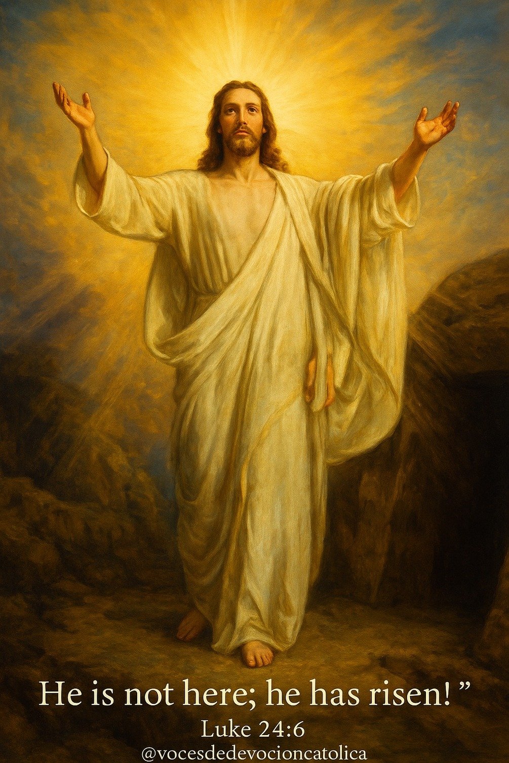 He Is Not Here – He Has Risen (Luke 24:6) – Devotional Art of the Risen ...