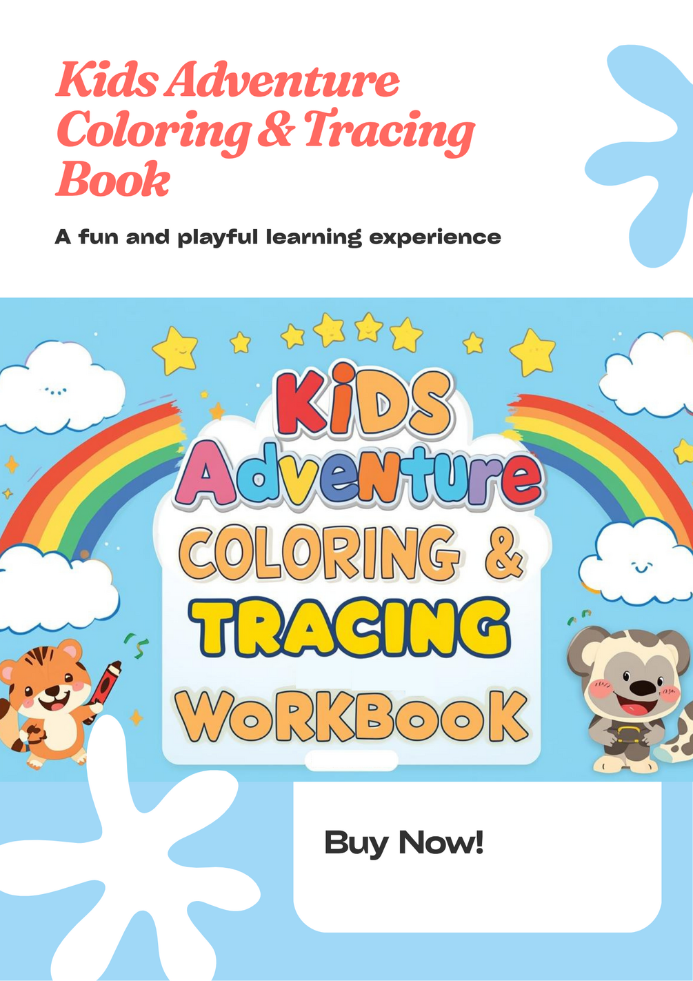 Kids Adventure Coloring & Tracing Book – Learn the ABCs + Counting Fun