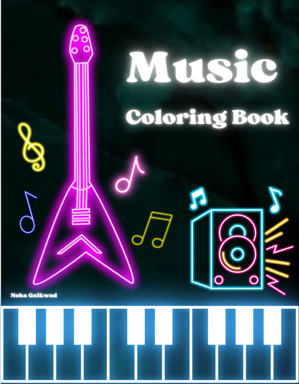 Fun Musical Instruments Coloring Book: 70 Unique Designs of Cool ...