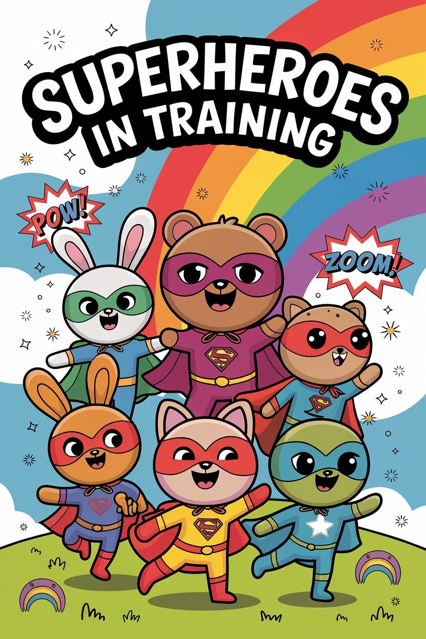 Coloring Book : Superheroes in Training