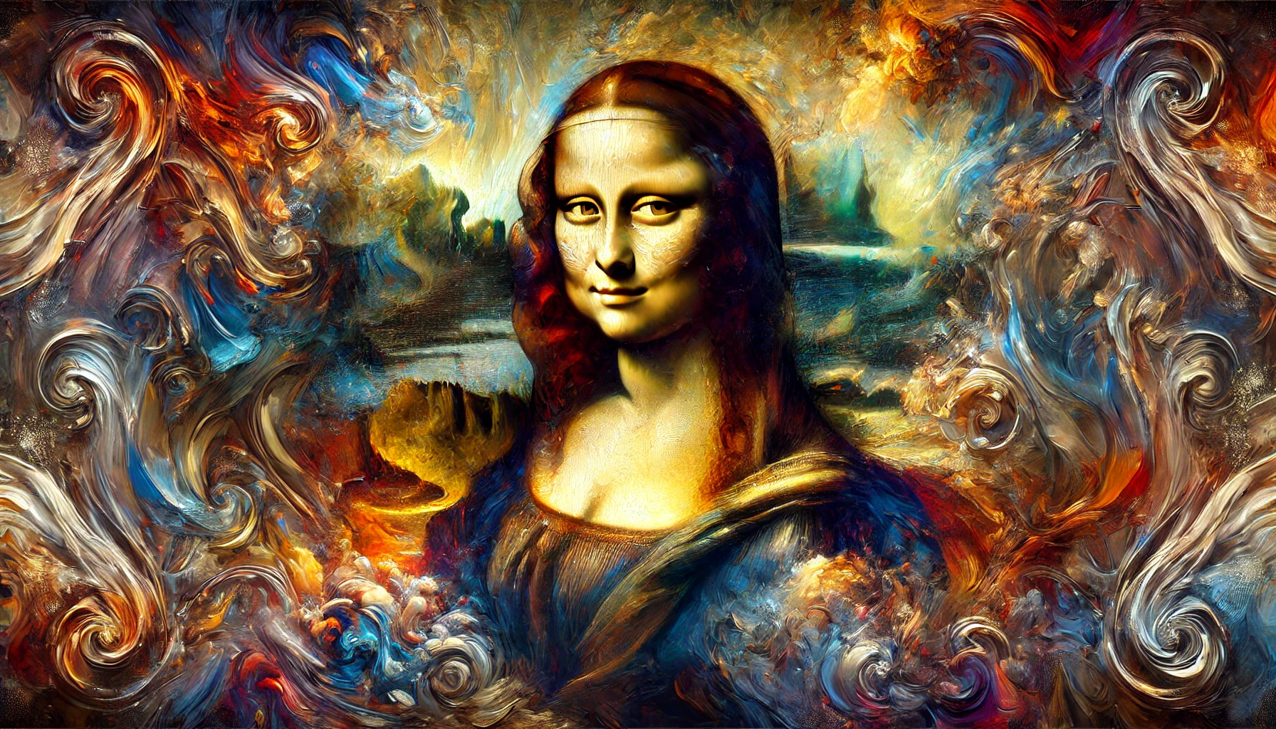 Abstract Expressionist Mona Lisa: A Modern Reimagination" #MonaLisa # ...