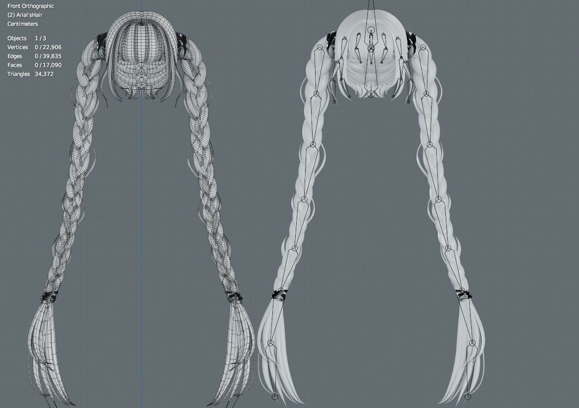 Arial's Braided Hair For VRChat