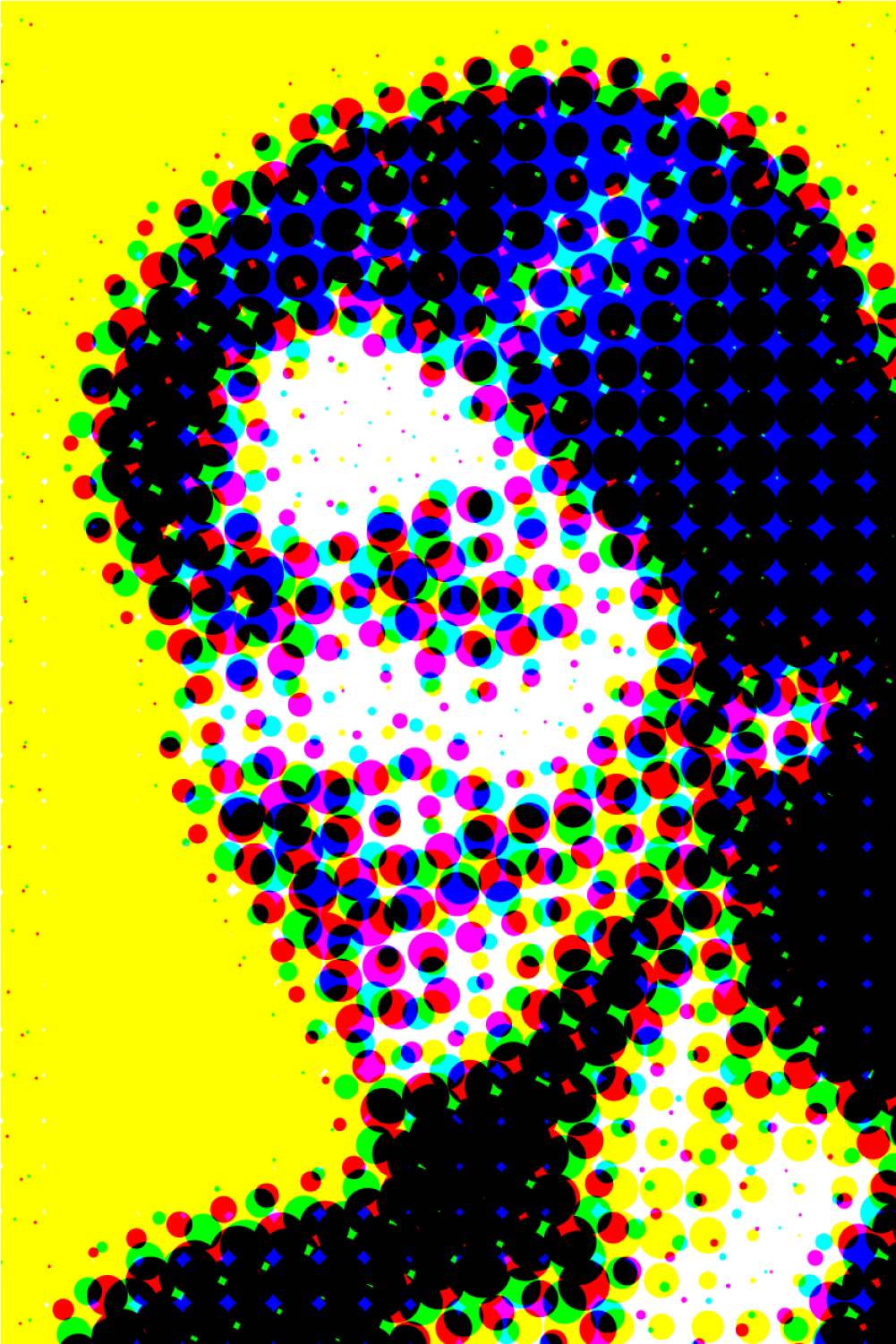 Posterization Dot Illustration #002