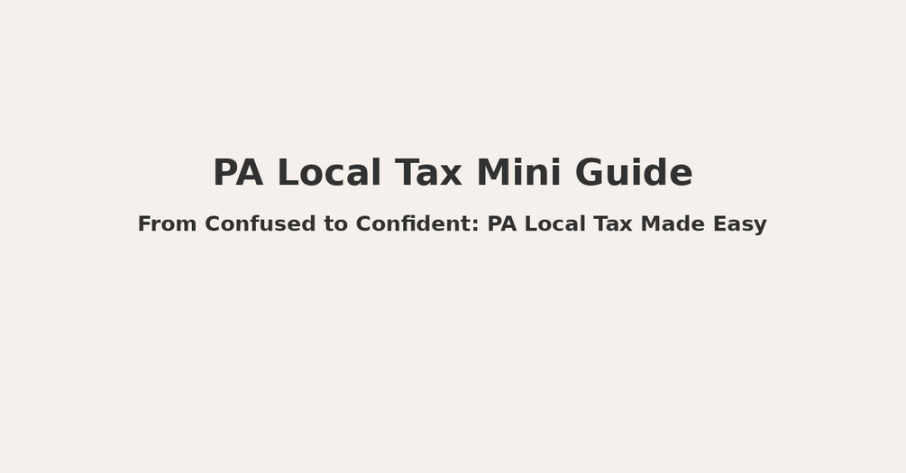 PA Local Tax Checklist