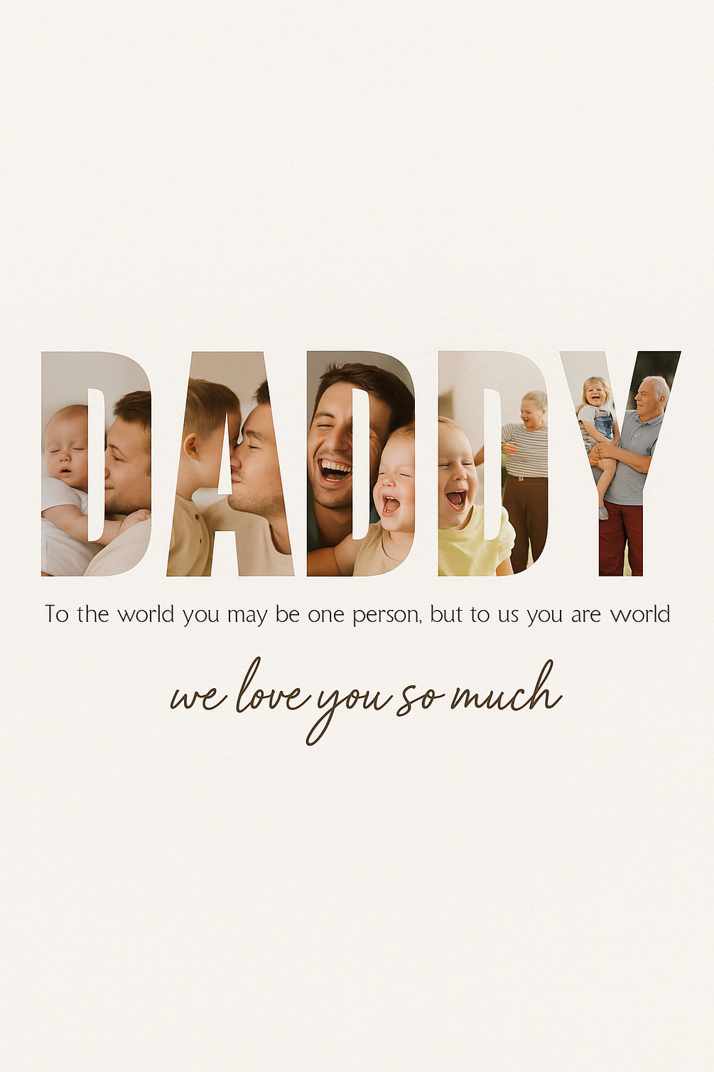 PRINTABLE Daddy Fathers Day Gift Collage