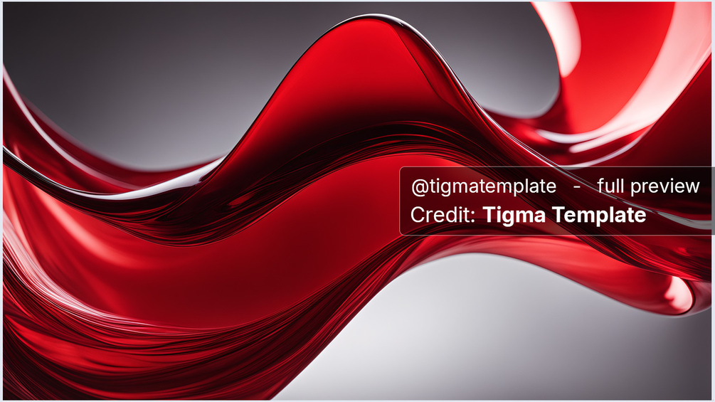 Elegant Red Waves Abstract Art