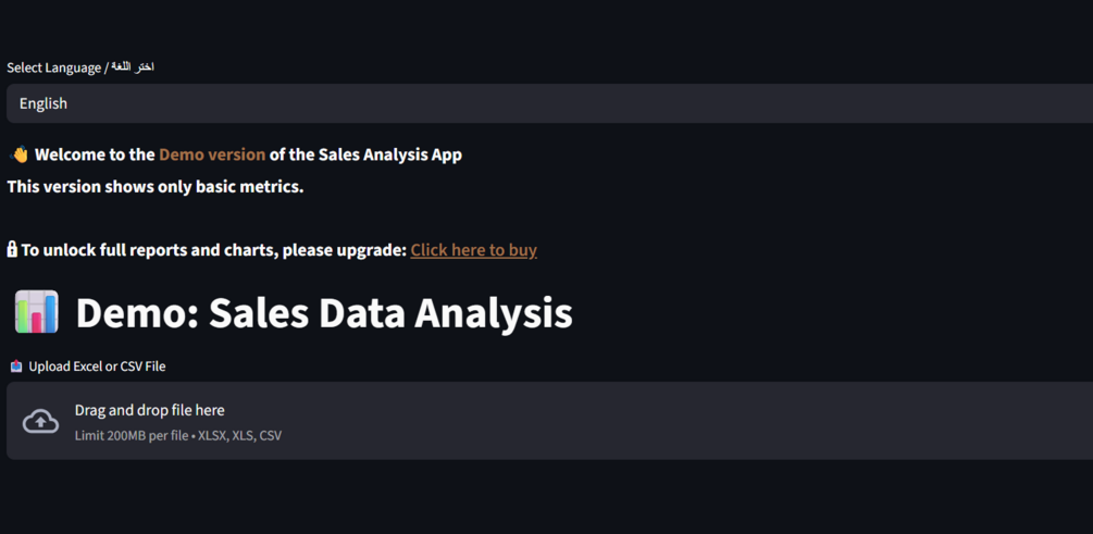 Demo: Sales Data Analysis App