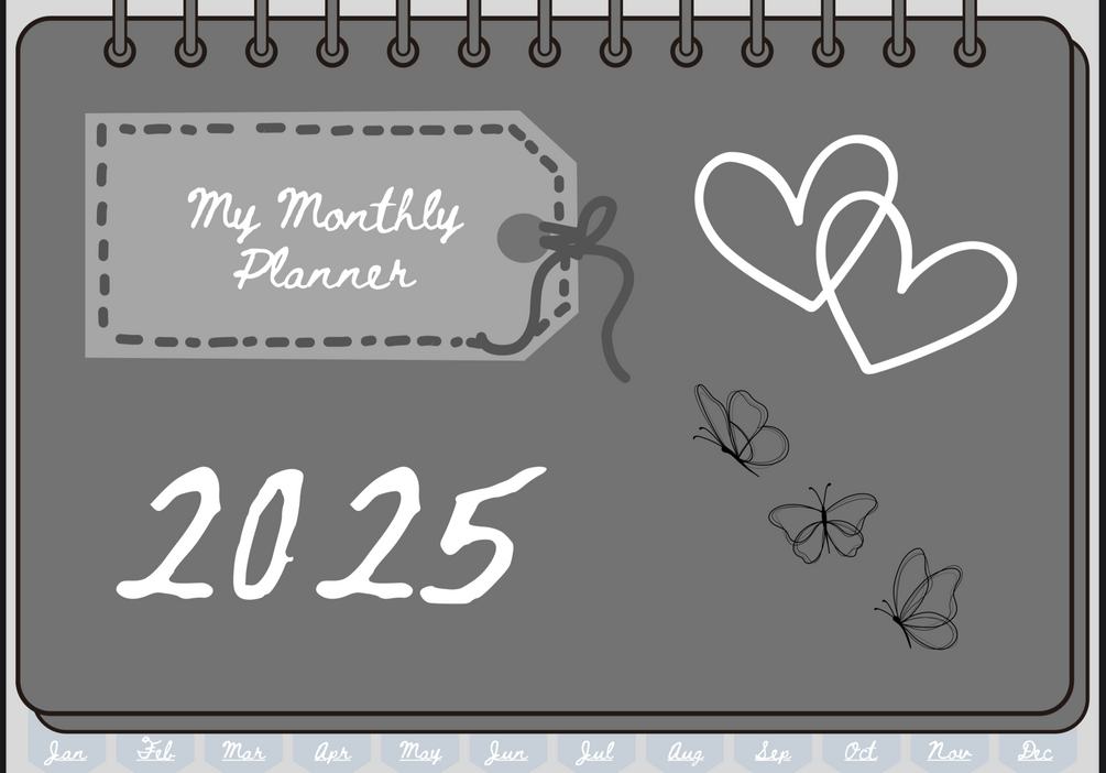 Aesthetic Digital Hyperlinked 2025 Monthly Planner for iPad | GoodNotes ...
