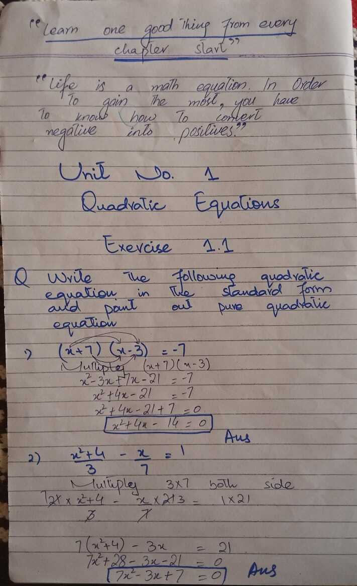 Math 10th class notes chapter 1 exercise 1.1 and 1.2