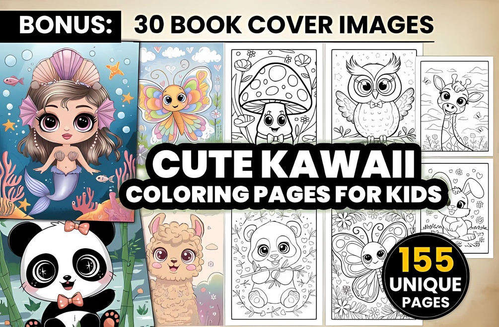 Cute Kawaii Coloring Pages for Kids