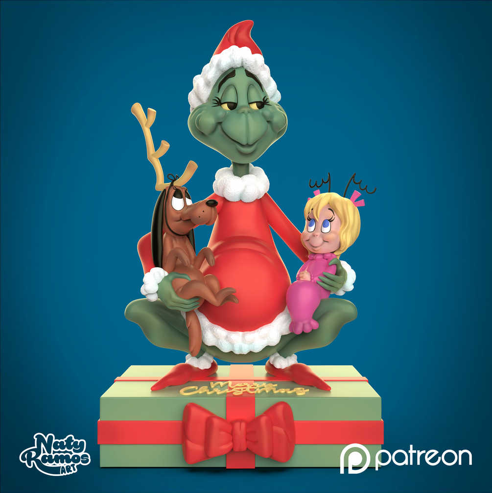 DIORAMA GRINCH, MAX Y CINDY LOU