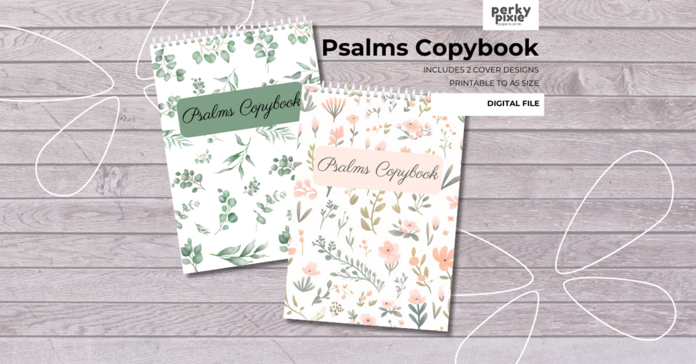 Psalms Copybook, cursive, pdf