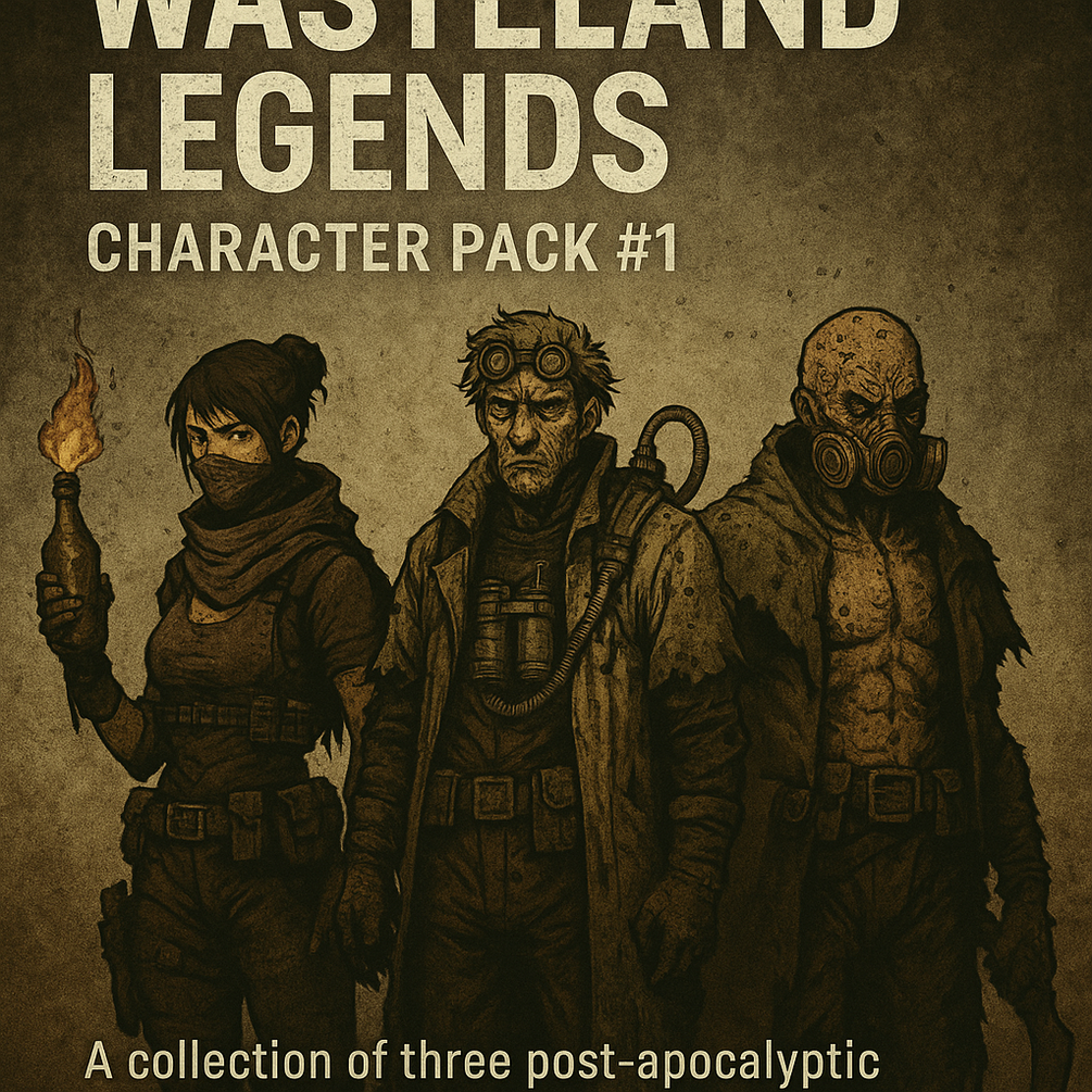 Post-Apocalyptic Character Pack – Vol. 1 | Lore-Filled Original Characters