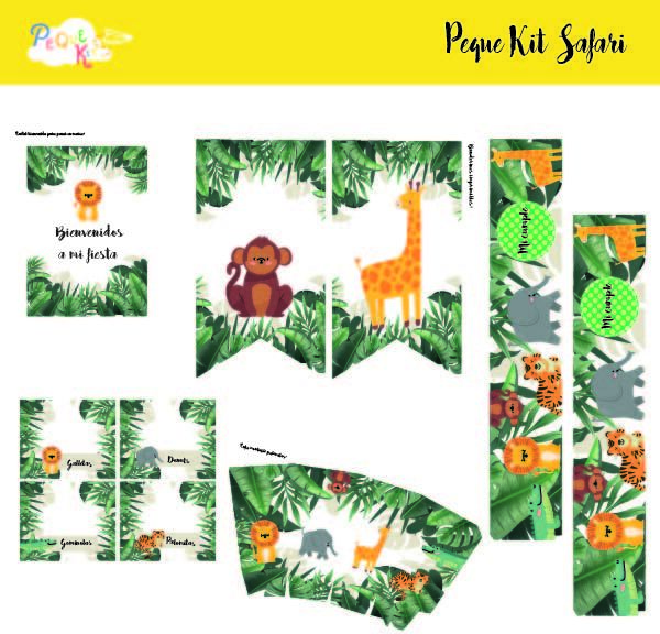 PequeKits Safari I Party Kit