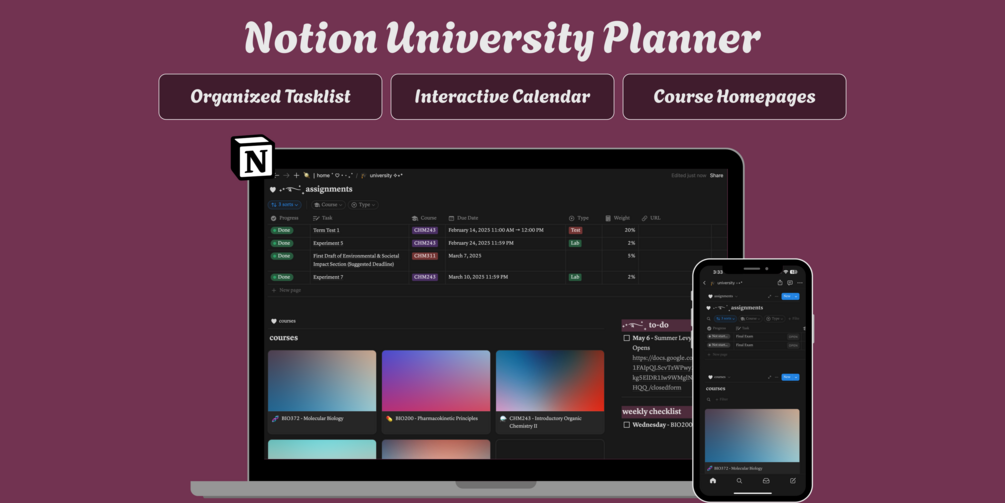 University Notion Template