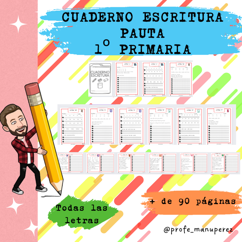 Cuadernillo de escritura con pauta 1º Primaria