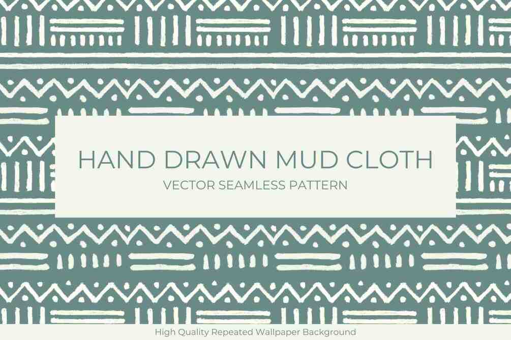 Hand Drawn Mud Cloth Pattern