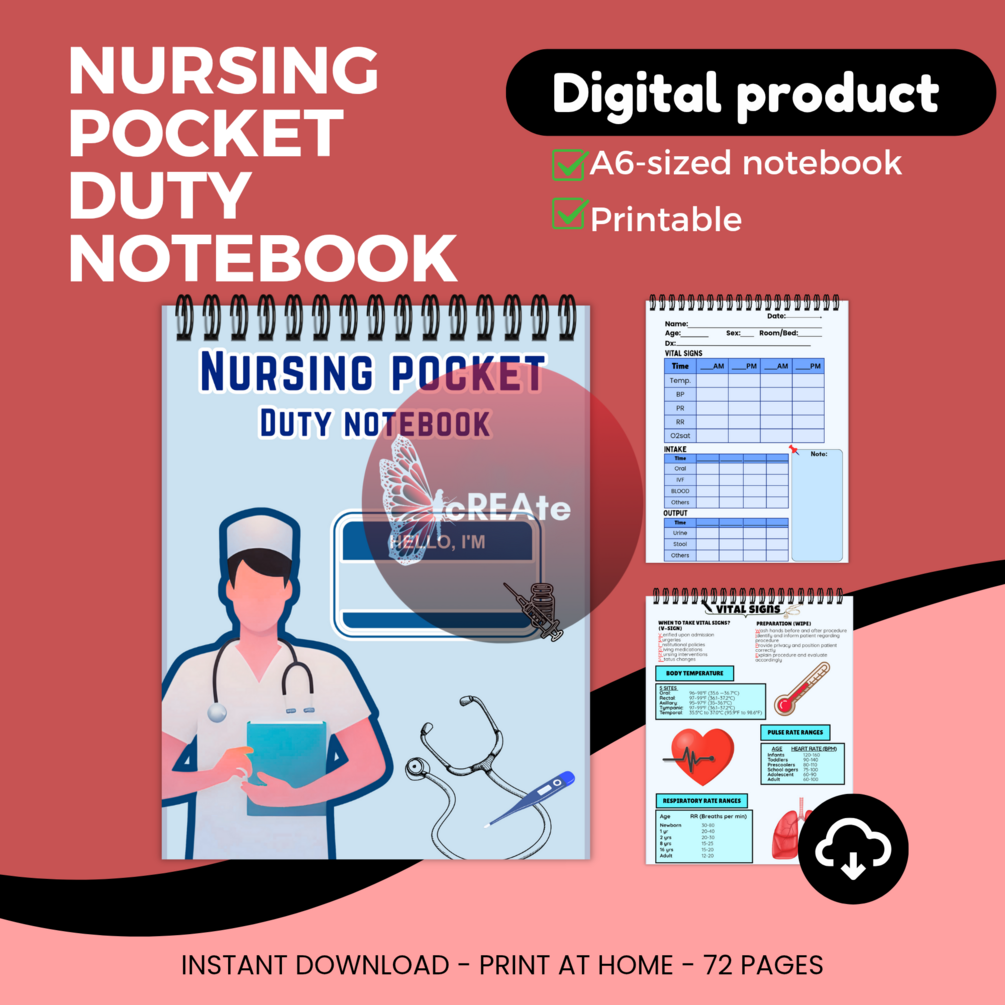 Nursing Pocket Duty Notebook (FEMALE/PURPLE)