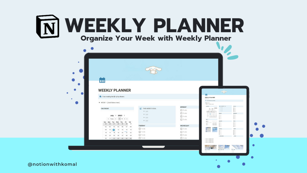 Dynamic Weekly Planner