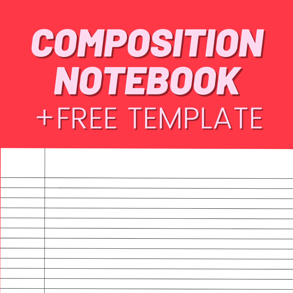 Composition Notebook College Ruled KDP Interior Free Template