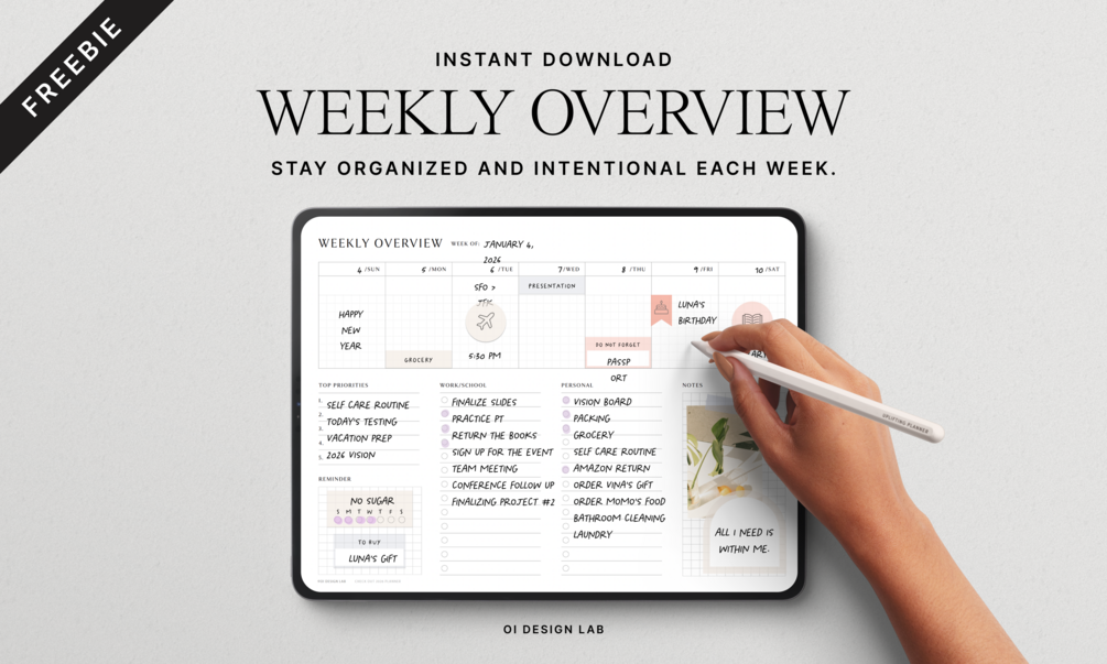 Free Weekly Overview PDF