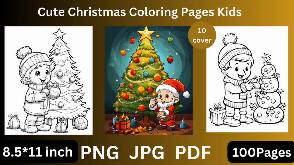 100 Cute Christmas Coloring Pages Kids