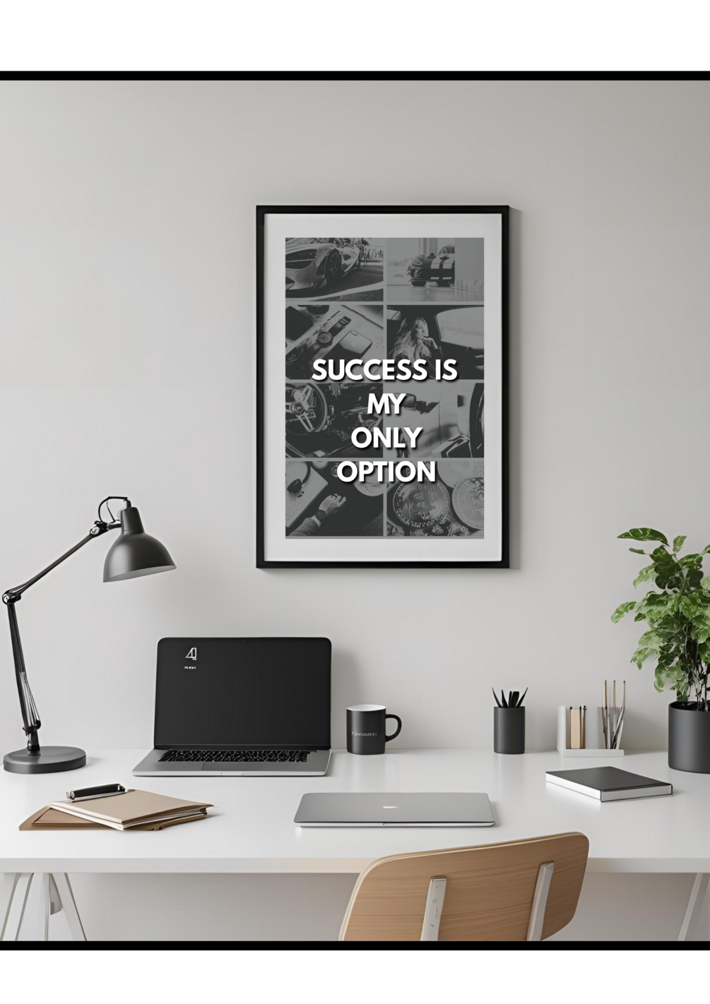 Success Is My Only Option – Printable Motivational Wall Art