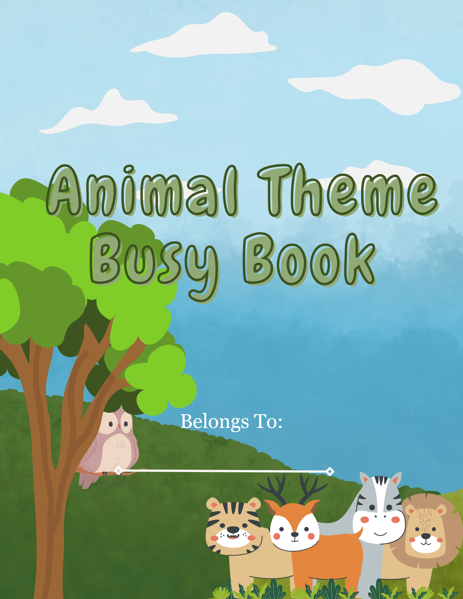 Animal Theme Busy Book