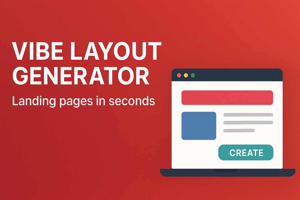 Vibe Layout Generator - Generate Production Ready Landing Pages in Minutes!