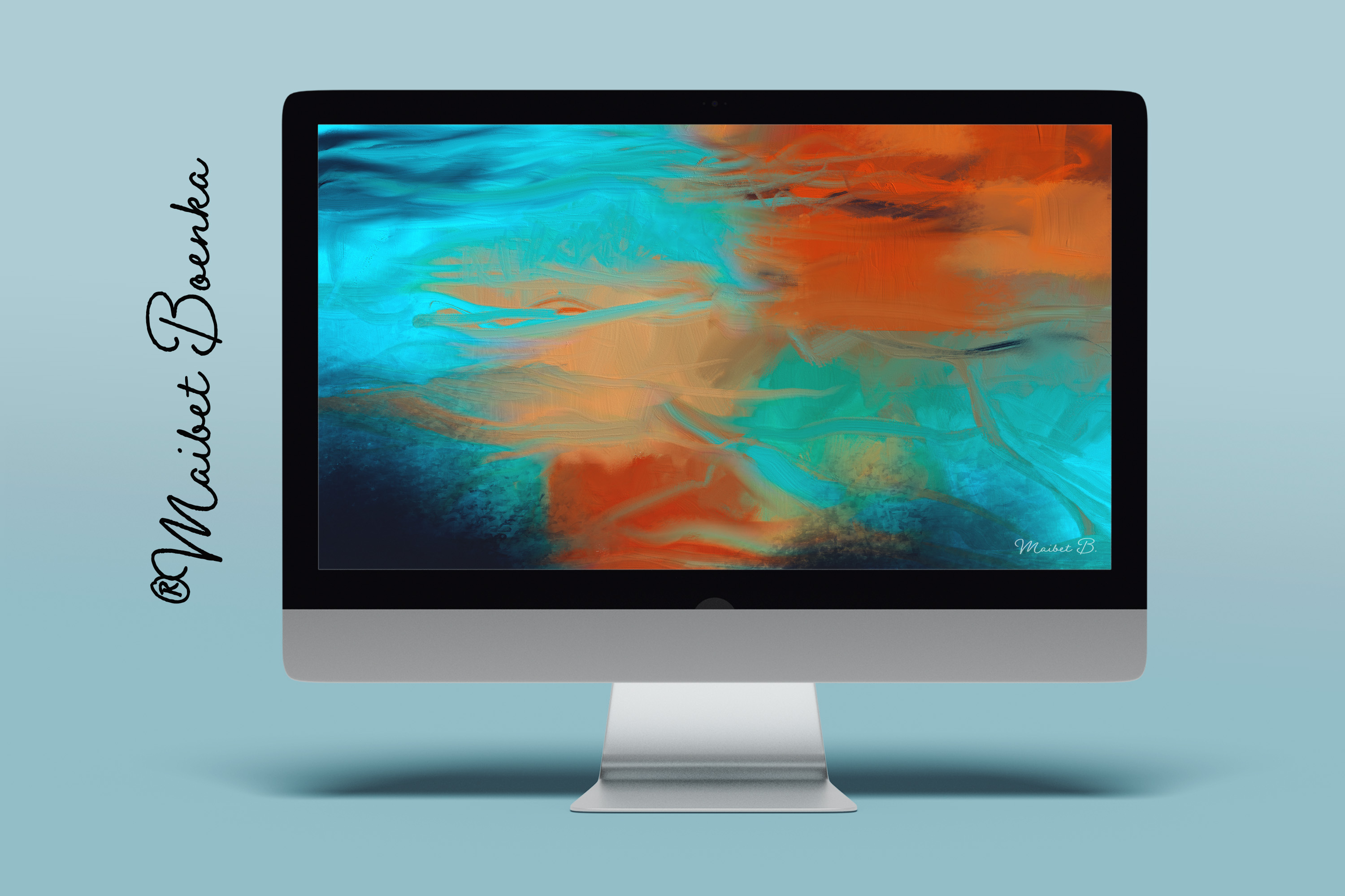 Ocean Explosion Desktop Wallpaper Original Digital Art